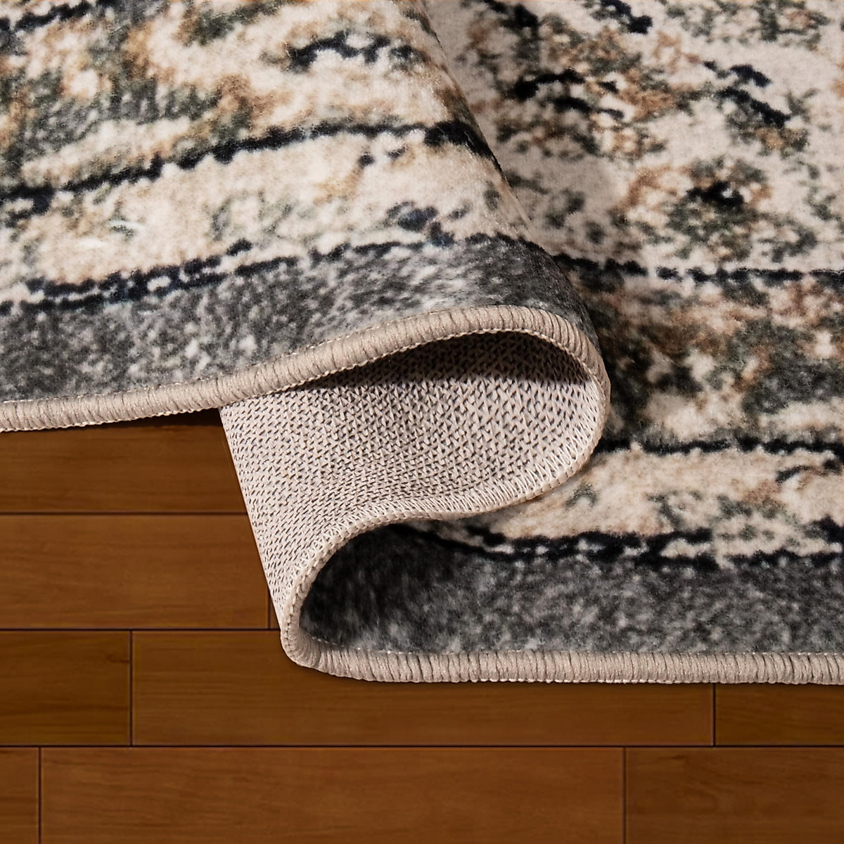 SunNewt Stain Resistant Washable Area Rug 9x12 Living Room Large Rugs Soft Faux Wool Non-Shedding Low-Pile Floor Carpet for Dining Laundry Room Bedroom Bed Side, Olive