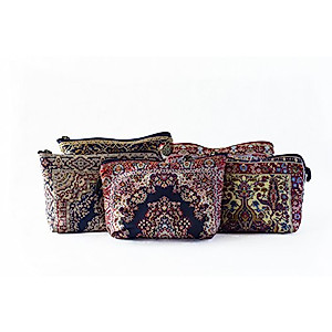 Oriental Carpet Woven Fabric Bookmark - 6 Bookmark Design Collection - Set #2 Beautiful, Elegant, Cloth Bookmarks! Best Gifts & Stocking Stuffers for Men,Women,Teachers & Librarians!