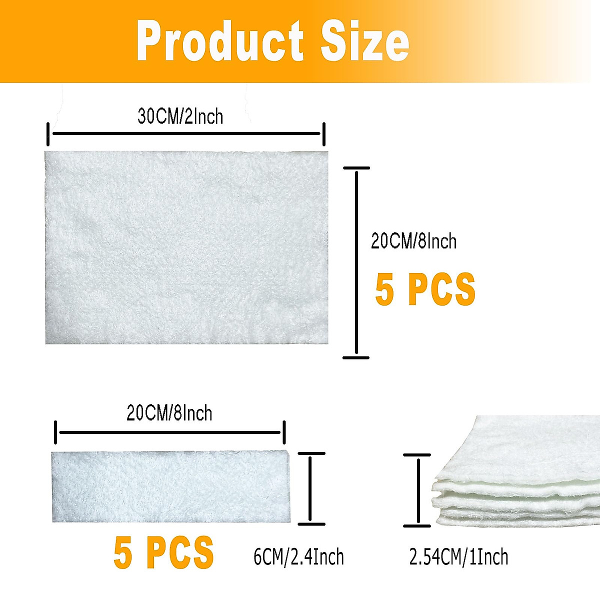 Tabletop Fire Pit Ceramic Wool Wick for ROZATO, EDELFELD, Roundfire, Colsen, Flammtal Tabletop Firepit to Extend Burning Time, Sponge Cotton Core for Ethanol Tabletop Fires 10 PCS