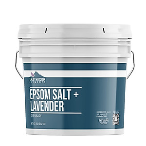 Earthborn Elements Lavender Epsom Salt, Infused with Essential Oil, Always Pure (1 Gallon)