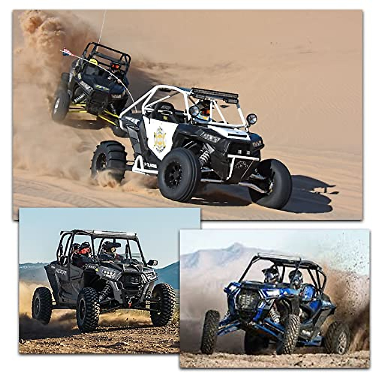 Acmex Black Metal Doors for 2008-2014 Polaris RZR 800/ S 800/ XP 900/570, 2 Pair Accessories