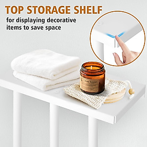 Towel Rack for Rolled Towels (White-Swivel)