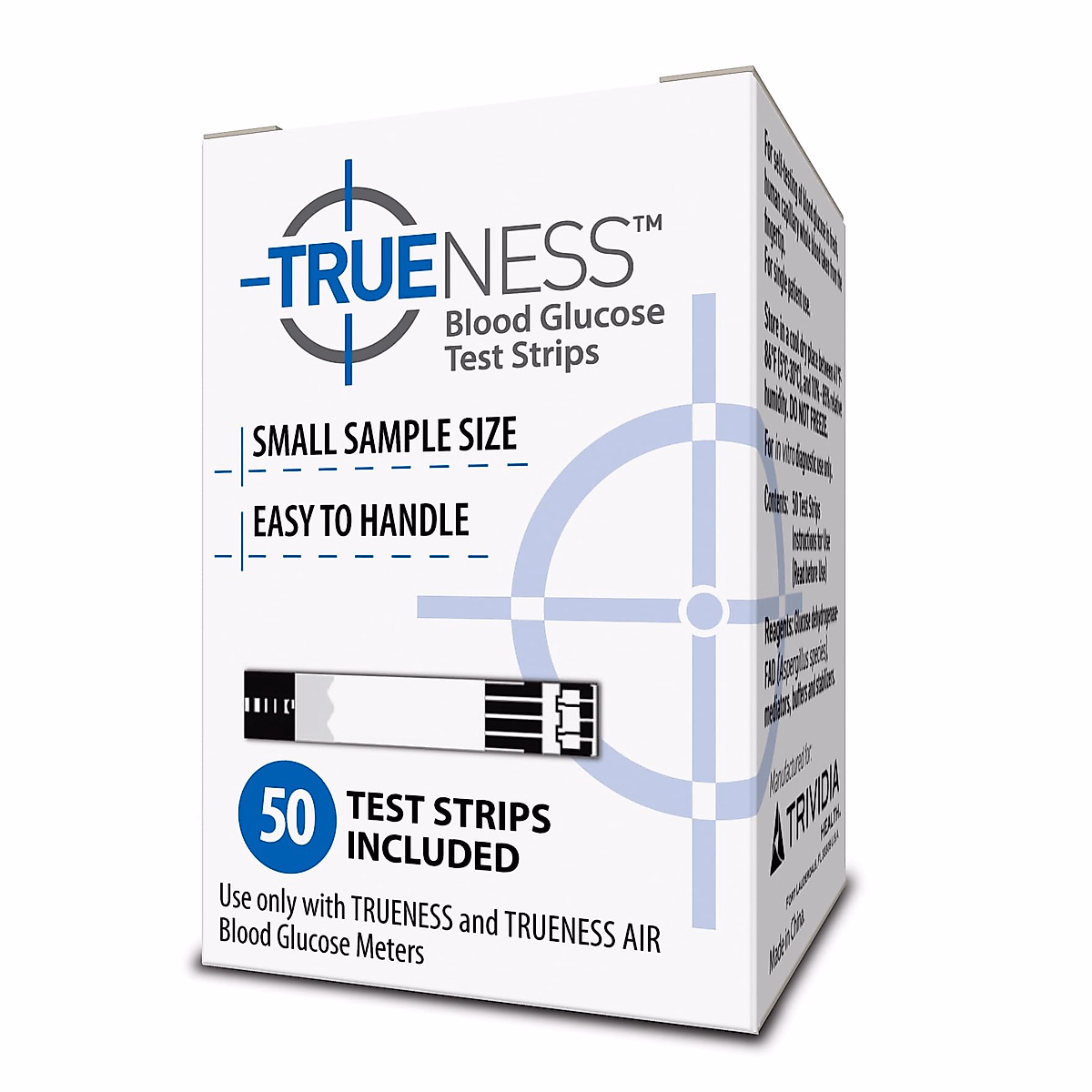 TRUENESS Blood Glucose Test Strips - Diabetic Blood Sugar Test Strips - Compatible with TRUENESS Meters for Accurate Diabetes Monitoring - 50 Count (2 Pack)