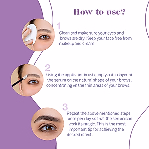 Viebeauti Eyebrow Growth Serum: Thicker Brows for Men and Women - Boost Fast Healthier Growth - Voluminous Lengthening Natural Eyebrow Enhancer