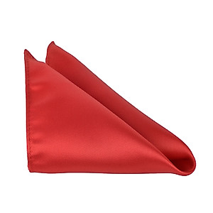 Moda Di Raza, Pocket square, Satin Finish Hanky, Men Handkerchiefs, Red handkerchief