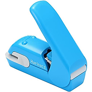 Kokuyo Stapleless Stapler, Harinacs Press, Holeless for 5 Sheets Binding, Blue, Japan Import (SLN-MPH105B)