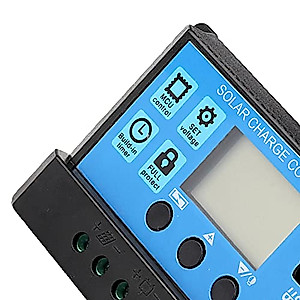 Solar Charge Controller, 60A/50A/40A/30A/20A/10A 24V Auto Solar MPPT Charge Controller 12V Panel PWM Controllers for Solar Panels (60A)