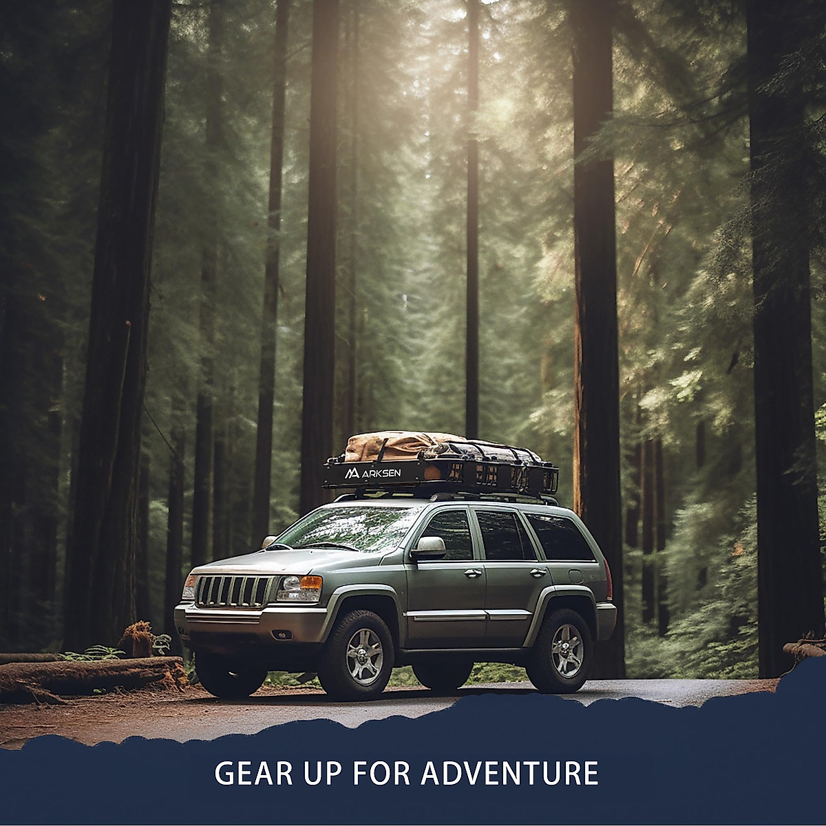 ARKSEN 64 x 39 Inch Universal 150LB Heavy Duty Roof Rack Cargo with Extension Car Top Luggage Holder Carrier Basket for SUV, Truck, & Car Steel Construction