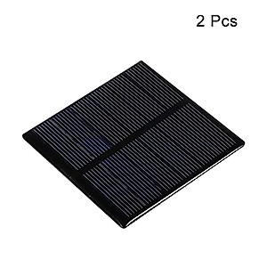 MECCANIXITY Mini Solar Panel Cell 3V 210mA 0.63W 70mm x 70mm for DIY Electric Power Project Pack of 2