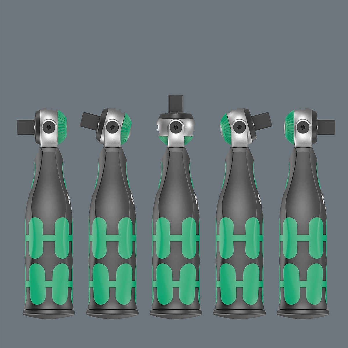 Wera 05004283001 8009 Zyklop Pocket Set Imperial 2, Ratchet Set, 18 Pieces, Black Green