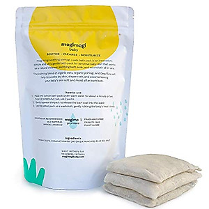 Organic Oatmeal Soothing Bath Soak for Sensitive Skin, Baby & Kids – All Natural & Fragrance-Free, 17 Oz (3 Packs) - Made in USA by mogimogi Baby