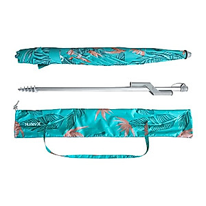Hurley 7' Beach Umbrella, State Beach Aqua