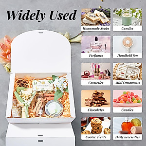 Kucoele 15 PCS Gift Boxes with Lids, 10.6 x 7.8 x 3.1 Inch Bridesmaid Proposal Box with Ribbon, White Kraft Paper Present Packaging Boxes for Wedding, Birthday, Christmas, Party and Bride Shower