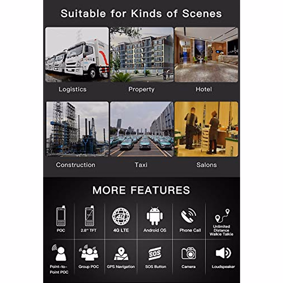 UNIWA Alps F50 Zello PTT Walkie Talkie 2.8 inches Touch Screen Quad Core MTK6735 1GB+8GB 4000mAh 4G LTE Android 6.0 Rugged Smartphone