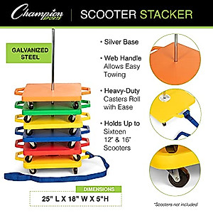Champion Sports Scooter Stacker, Yellow