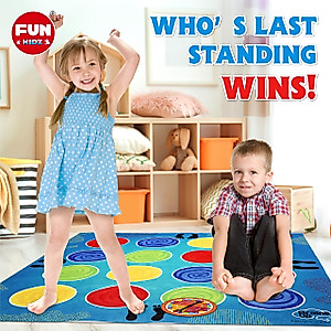 Classic Twist Poses Floor Game, FunKidz Giant Mat Party Games for Kids Adults Bigger Size Family Indoor and Outdoor Activity for Boys Girls Gift
