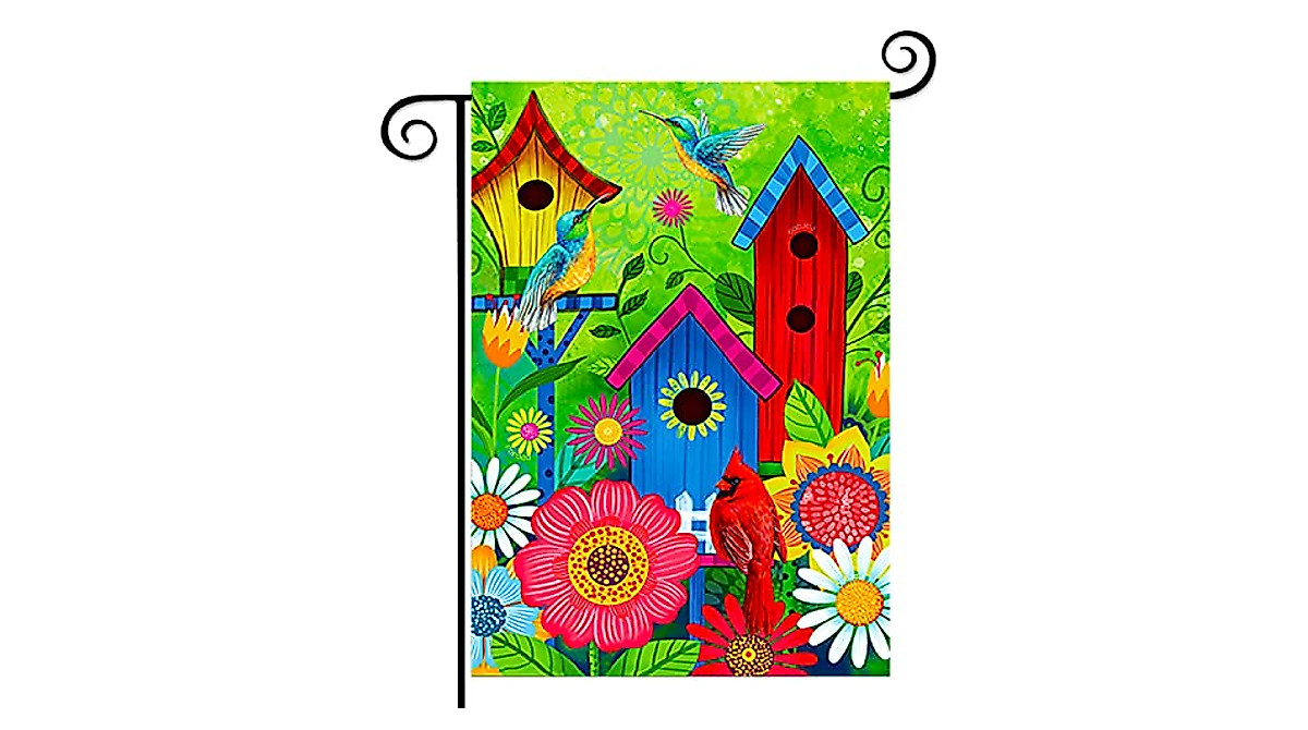 Vibrant Double-Sided Bird Garden Flags - All-Season Outdoor Decor