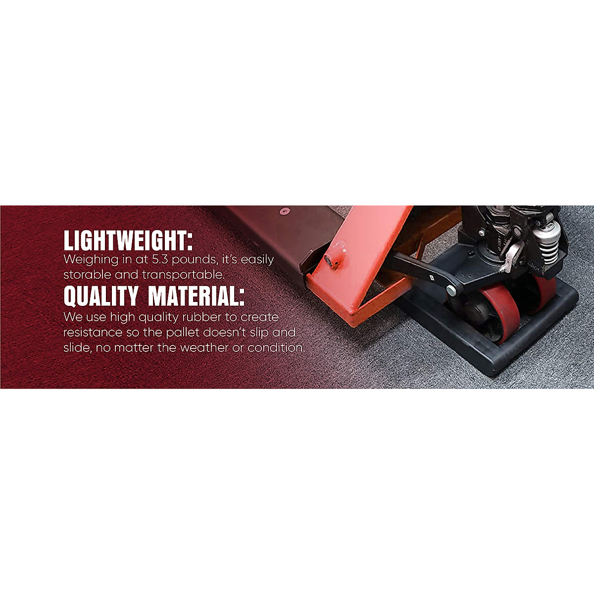 Pake Handling Tools Heavy Duty Pallet Jack Stop - Damage Reducing, Simple, and Functional- 14.5" Length x 11.5" Width x 2.5" Height