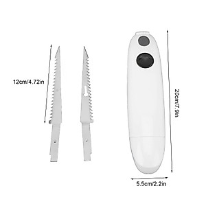 banapoy Electric Knife, Cordless Easy Electric Carving Knife, Stainless Steel Blades Fillet Knife Portable Steak Knife for Carving Meats Bread Poultry Turkey Food
