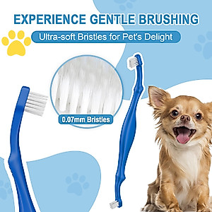 VVHOMIFE Comfort Grip Canine Toothbrush for Small Dogs - Ergonomically Designed for Easy Dental Care of Small Dogs and Cats Canine Teeth Cleaning - S