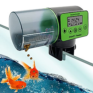 Smart Aquarium Mini Automatic Fish Feeder Vacation Auto Fish Tank Feeders with Timer Pet Feeding Dispenser LCD Fish Feeder Tool