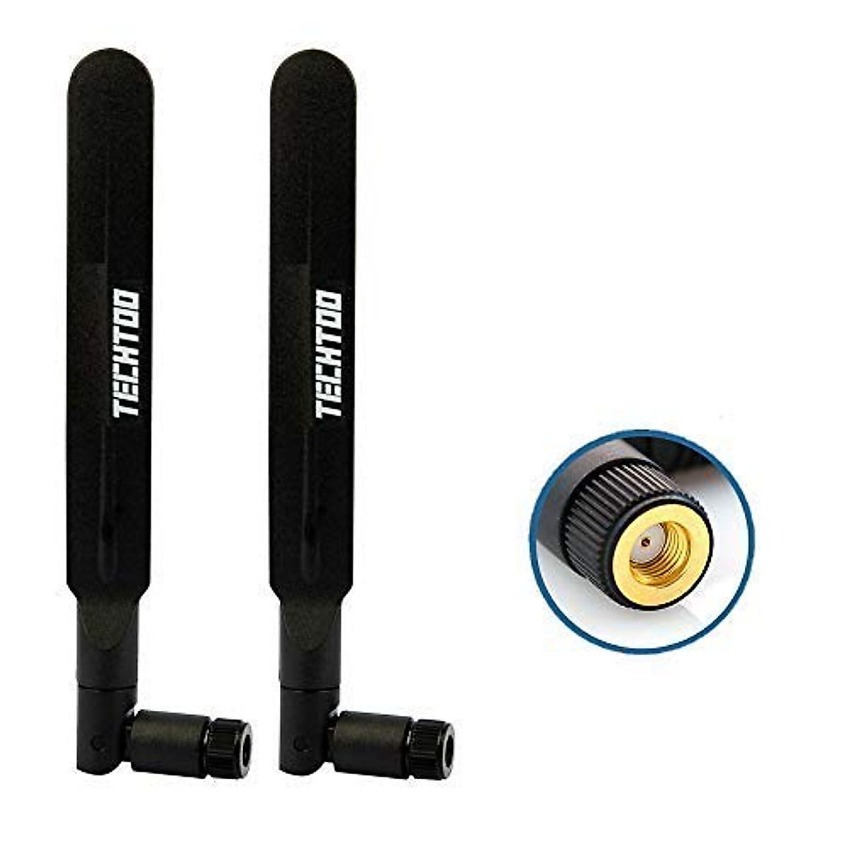 TECHTOO LTE Antenna 3G 4G Wide Band 5dbi 700-2600Mhz Omni Directional GSM WiFi Antenna with RP SMA Connector Compatible with Hotspot Router Spypoint Stealth Cam Tactacam Cuddeback Camera