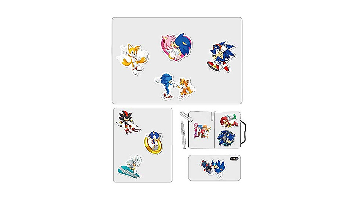 Colorful Sonic Hedgehog Stickers - 50PCS Pack