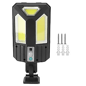 Jeanoko Solar Sensor Wall Light, Energy Saving Solar Street Light Easy to Install 3COB for Garden