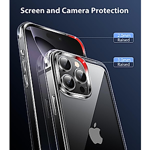 Mkeke for iPhone 16 Pro Case Clear [Not-Yellowing] [Military-Grade Drop Protection] Shockproof Protective Clear iPhone 16 Pro Case Phone Bumper for Apple 6.3 inch 2024