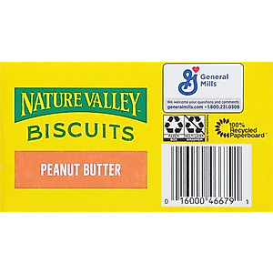 Nature Valley Biscuit Sandwiches, Peanut Butter Snack, 5 ct, 6.75 OZ