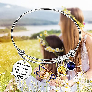 HOLLP 1922 Sigma Gamma Rho Sorority Jewelry SGR Bracelet Not Sisters by Blood But Sisters by Heart Bracelet Sister Gift for Sorority Women Girls (Bracelet-1)