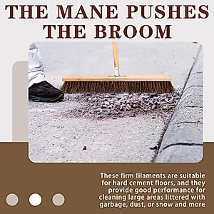 FillTouch 2 Pcs Push Broom Head Large Outdoor Push Broom Heavy Duty Broom for Garage Driveway Cleaning, Farmhouse Animals Sheep Cow Back Scratcher (24 x 4 Inch)