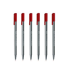 Staedtler Triplus Fineliner 0.3mm - Pack of Six (6 Red)