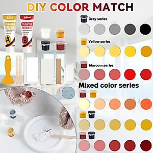 Porcelain Repair Kit, Fiberglass Tub and Tile Repair Kit Quick Repair Bathtub, Ceramic, Toilet, Tray, Resin, Marble Shower Sink, Acrylic Quartz, Super Adhesion to Fix Cracks Chips and Dents (White)