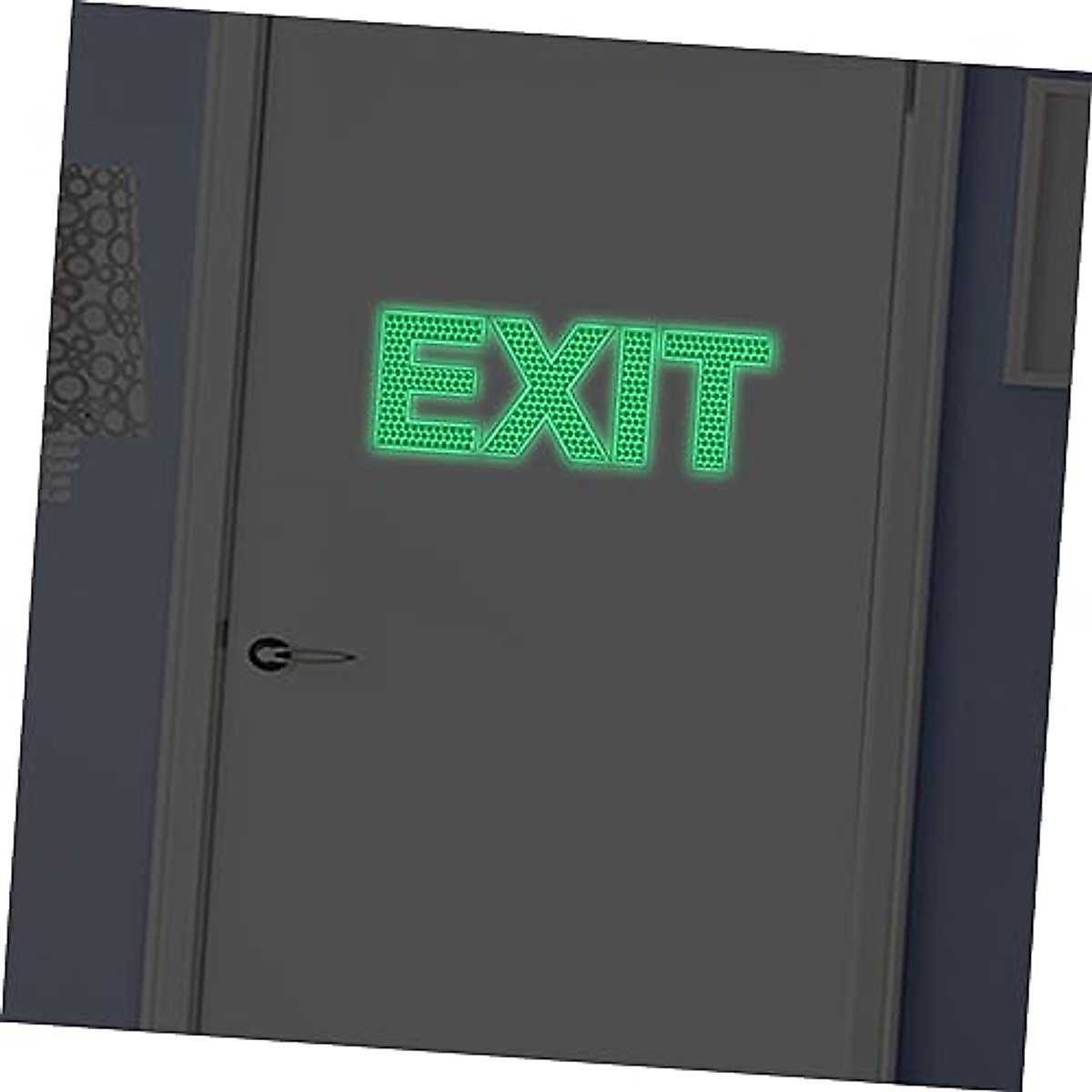 Anneome Exit Sign Sticker Exit Decal Noctilucence Exit Sign Exit Wall Decal Exit Wall Sticker Emergency Door Exit Sign Exit Photoluminescent Signs Stickers Luminous Exit Sign Emblems Green
