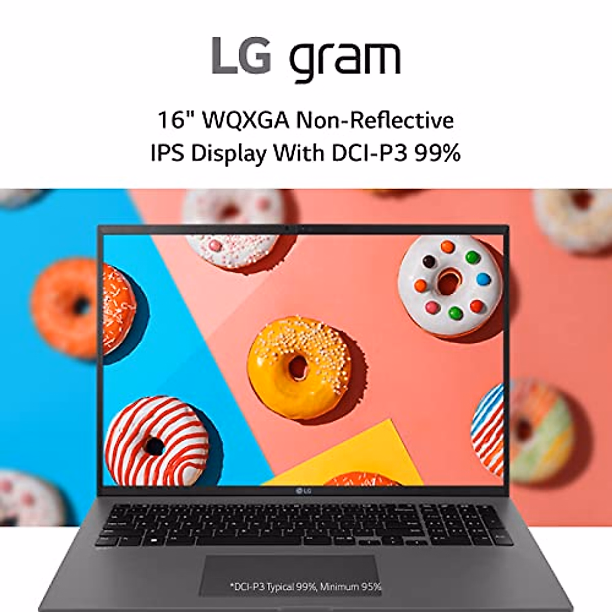 LG Gram (2022) 16Z90Q Ultra Lightweight Laptop, 16" (2560 x 1600) IPS Display, Intel Evo 12th Gen i5 1240P Processor, 16GB LPDDR5, 512GB NVMe SSD, FHD Webcam, WiFi 6E, Thunderbolt 4, Windows 11, Gray