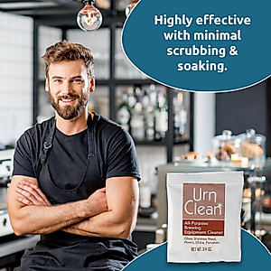 Stera Sheen – Urn Clean All-Purpose Brewing Equipment Cleaner – Non-Toxic Coffee Machine Cleaner for Coffee Pots, Urns, Air Pots, Filters, Mugs – 3/4 oz Packet (150 count)