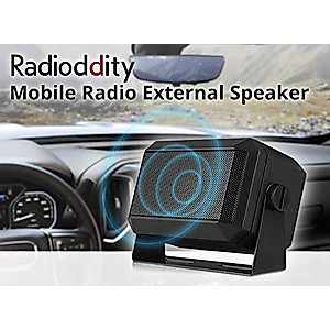Radioddity CB Mobile Radio External Speaker, Mini Universal Portable 5W, 71" Power Cable, for Car Truck Vehicle 4 x 4, Compatible with Radioddity CB-27 Icom ID-5100 Yaesu FT-891 Midland MXT115