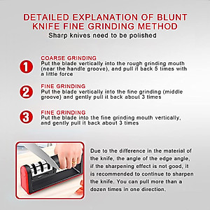 Meech Work Sharp Knife Sharpener Knife Sharpener Kit with Three Sharpening Points Knife Sharpeners for Pocket Knives 7.28X3.14X1.57 Inches