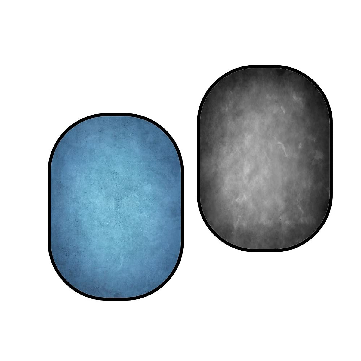 Kate Collapsible Backdrop Pop Up Photo Backdrops Grey Blue Folded Background for Portrait Photography, for Video, for Live Stream, 5x6.5ft