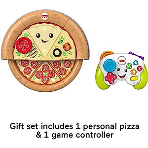 Fisher-Price Laugh & Learn Game and Pizza Party Gift Set of 2 toys with lights, music and learning content for baby and toddlers ages 6-36 months