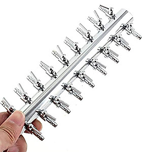 QMseller Aquarium Air Valve 18 Way Inline Manifold Air Flow Pump Tubing Splitter Lever Control Valve