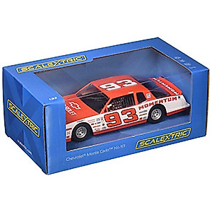 Scalextric Chevrolet Monte Carlo 1986#93 1:32 Slot Race Car C3949, Red & White