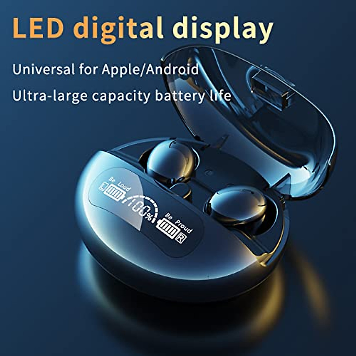 RISTARWH Bluetooth Headphones True Wireless Earbuds with Charging Case IPX7 Waterproof Stereo Sound Earphones Built-in Mic in-Ear Headsets Deep Bass for Sport Sport/Gaming/Workout (Rose Gold)