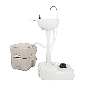 NC CHH-7701 1020T Portable Removable Outdoor Hand Sink with Portable Toilet