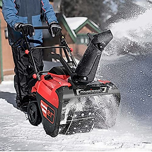 PowerSmart Snow Blower Gas Powered 21-Inch, 212cc Engine, LED Light, Single-Stage Snowblower PS21