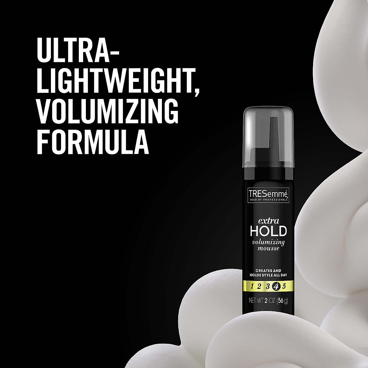 TRESemmé Hair Mousse Extra Hold, White, 2 Oz