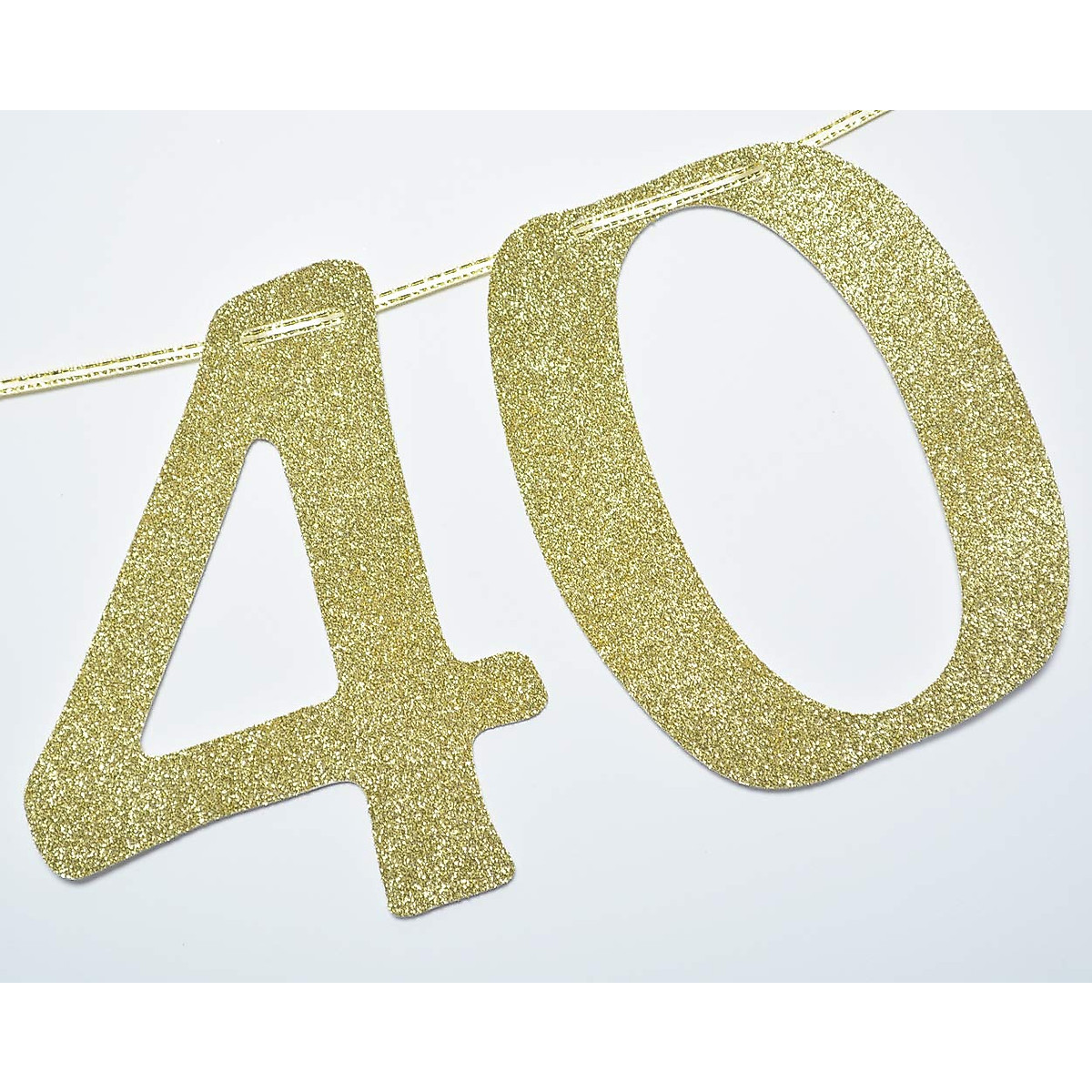 Aloha 40 Banner Sign Garland for 40th Birthday Anniversary Party Decorations Pineapple Party Decor Hawaiian Luau Tropical Theme Party Photo Prop Gold Glitter