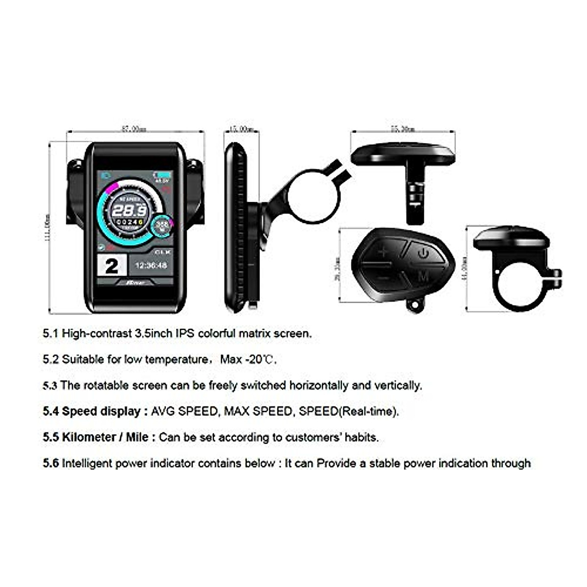 Programmable, 700C 5000W Rear Wheel Electric Bike Conversion Kit, 72V 100A Sine Wave Programmable Controller, TFT Display System, Disc Brake,5000W Brushless gearless Motor, (700C Rear)