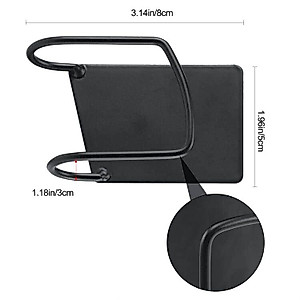 Pot Lid Organizer Pot Lid Organizer for Cabinet Door Pot Lid Holder Wall Mount Pot Lid Organizer 3M Self Adhesive Pan Lid Organizer Holder Wall Mounted Pan Lid Organizer Adjustable Length (Black, 4)